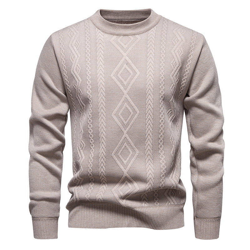 Casual Round Neck Pullover Warm Knitted Sweater For Men – NIM
