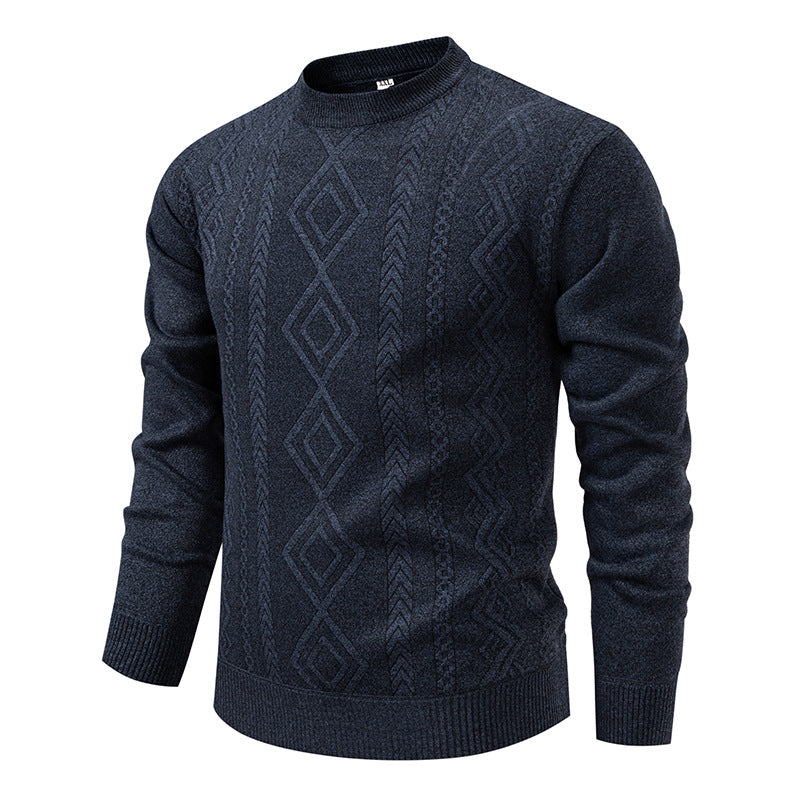 Casual Round Neck Pullover Warm Knitted Sweater For Men – NIM