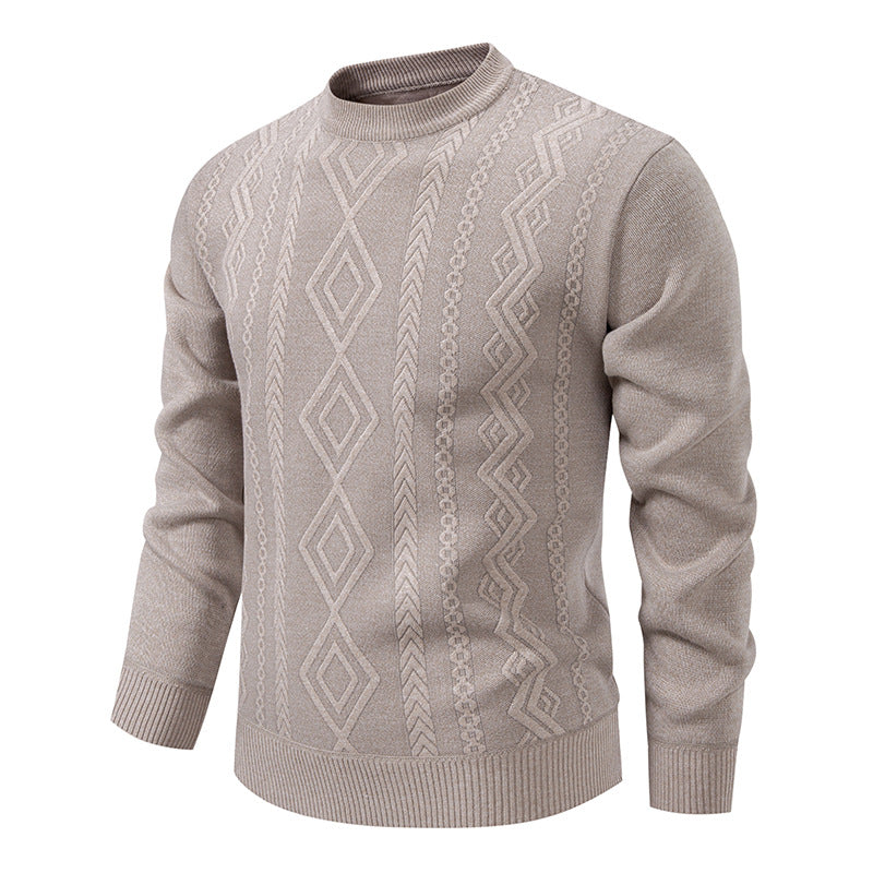 Casual Round Neck Pullover Warm Knitted Sweater For Men – NIM