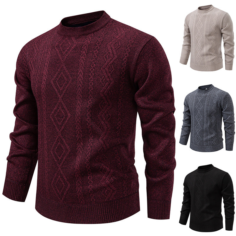 Casual Round Neck Pullover Warm Knitted Sweater For Men – NIM