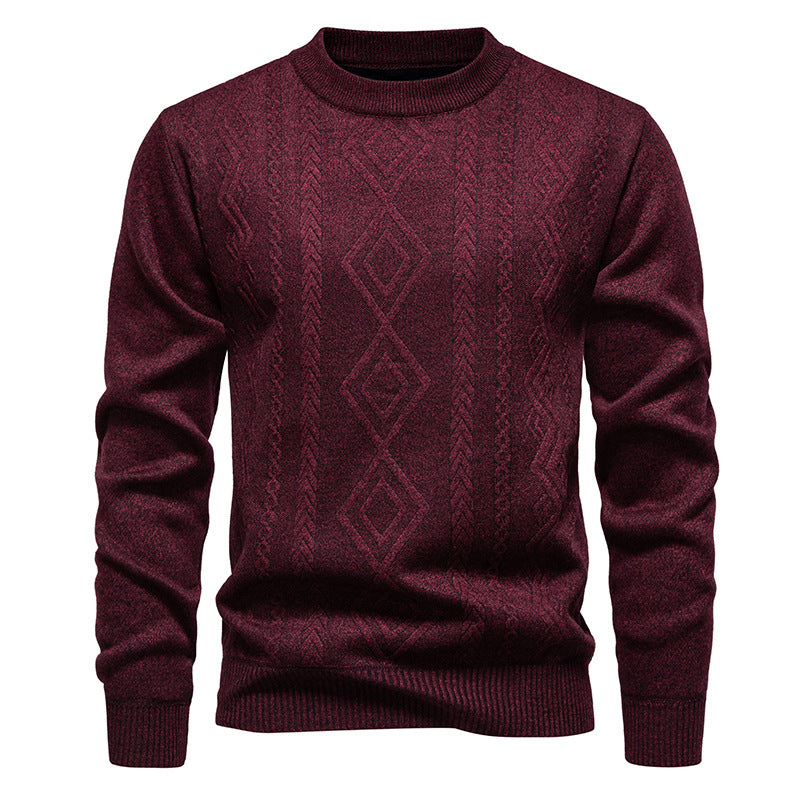 Casual Round Neck Pullover Warm Knitted Sweater For Men – NIM